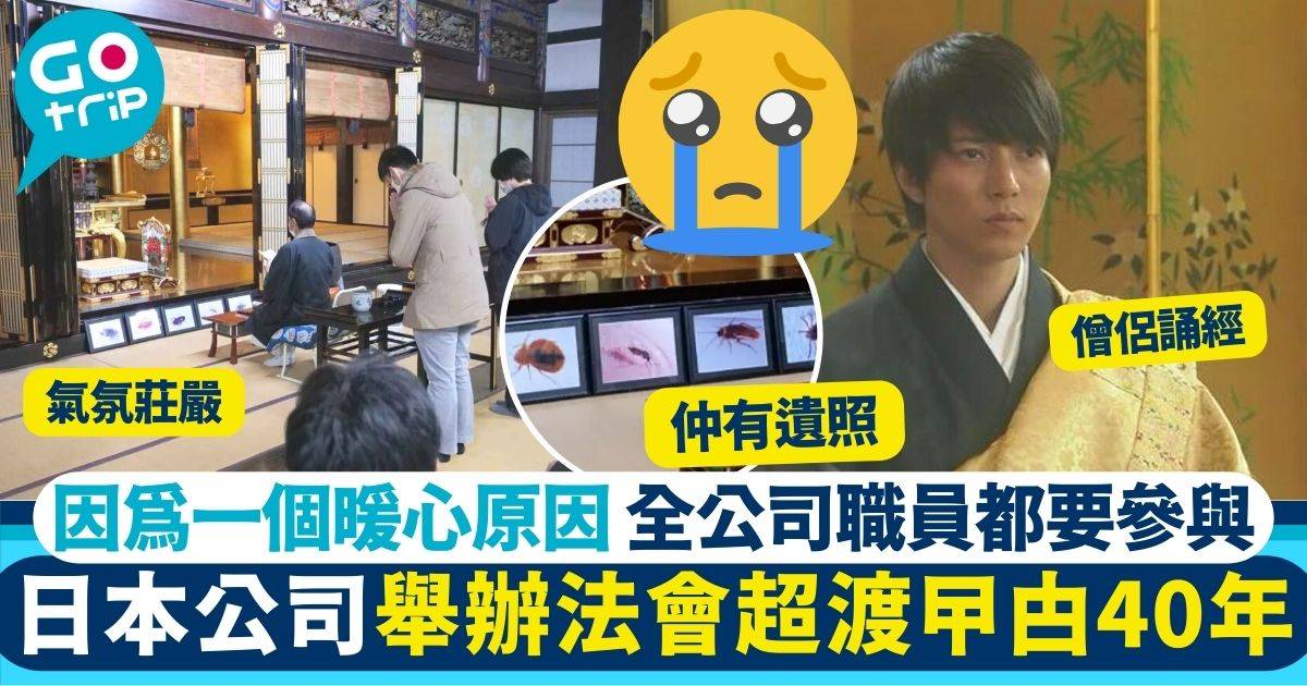 日本公司辦法會「為曱甴誦經40年」 員工要向曱甴遺照拜祭
